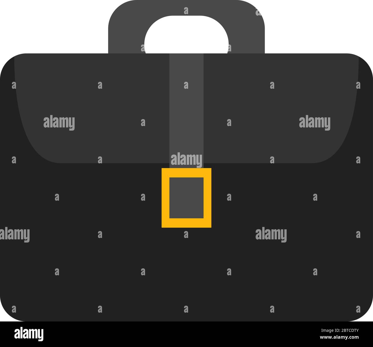 Black business bag, illustration, vector on white background Stock ...