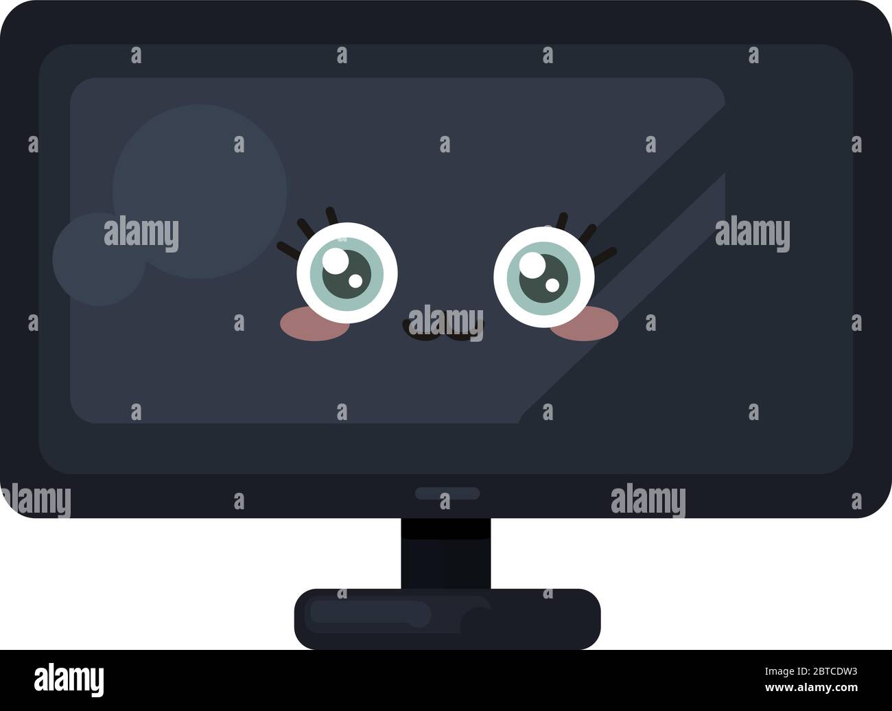 Cute TV , illustration, vector on white background Stock Vector Image ...