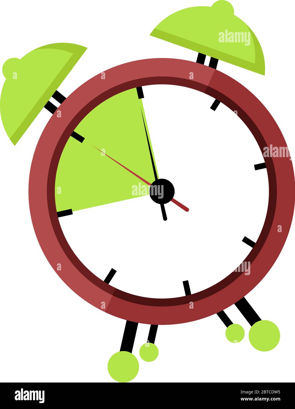 Vintage red alarm clock Stock Vector Images - Alamy