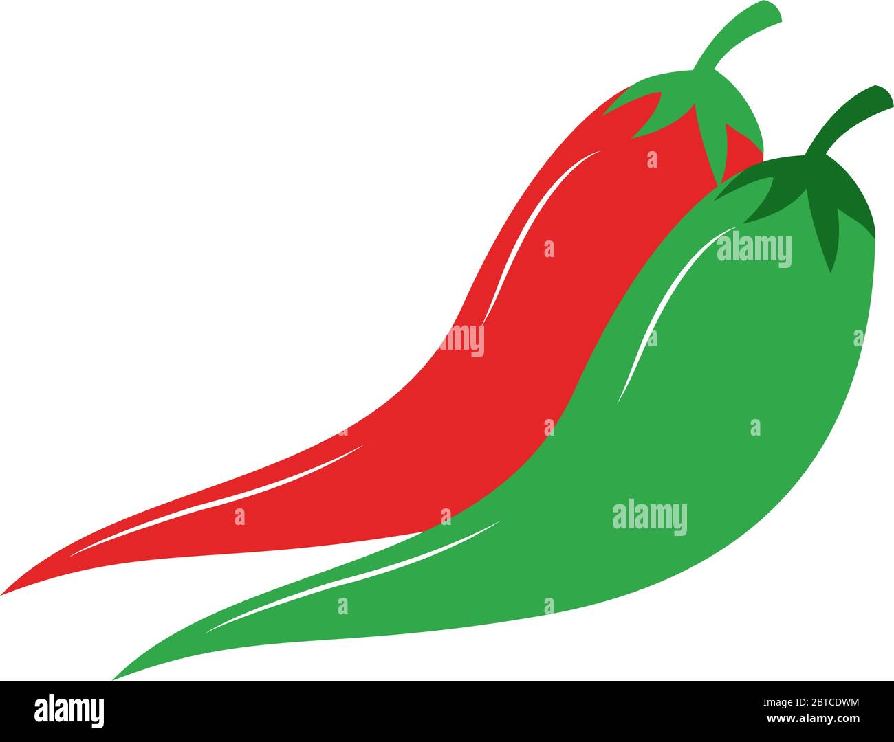 Hot chilli papers, illustration, vector on white background Stock ...