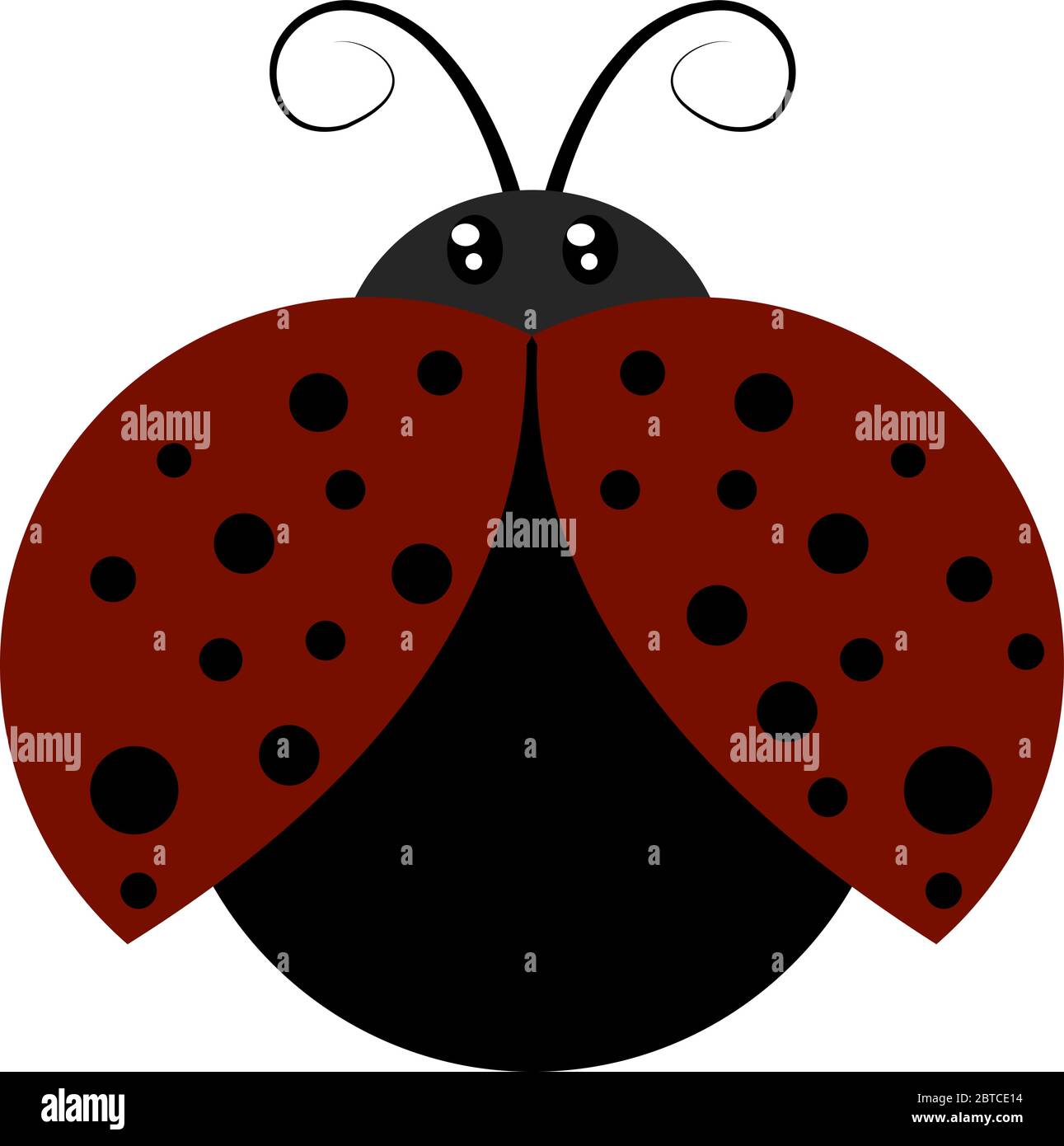 Flying ladybug, illustration, vector on white background Stock Vector ...