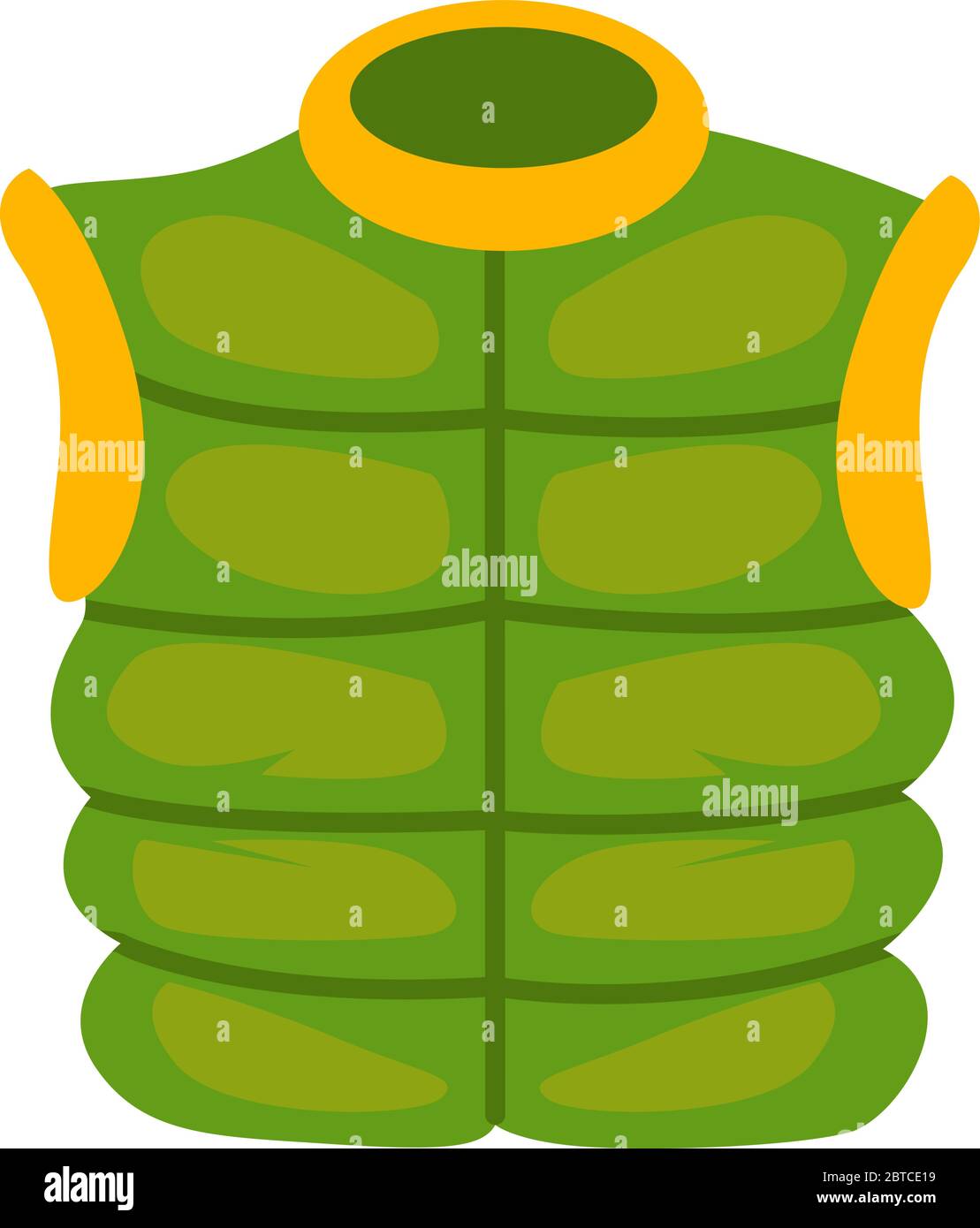 Green man vest, illustration, vector on white background Stock Vector ...