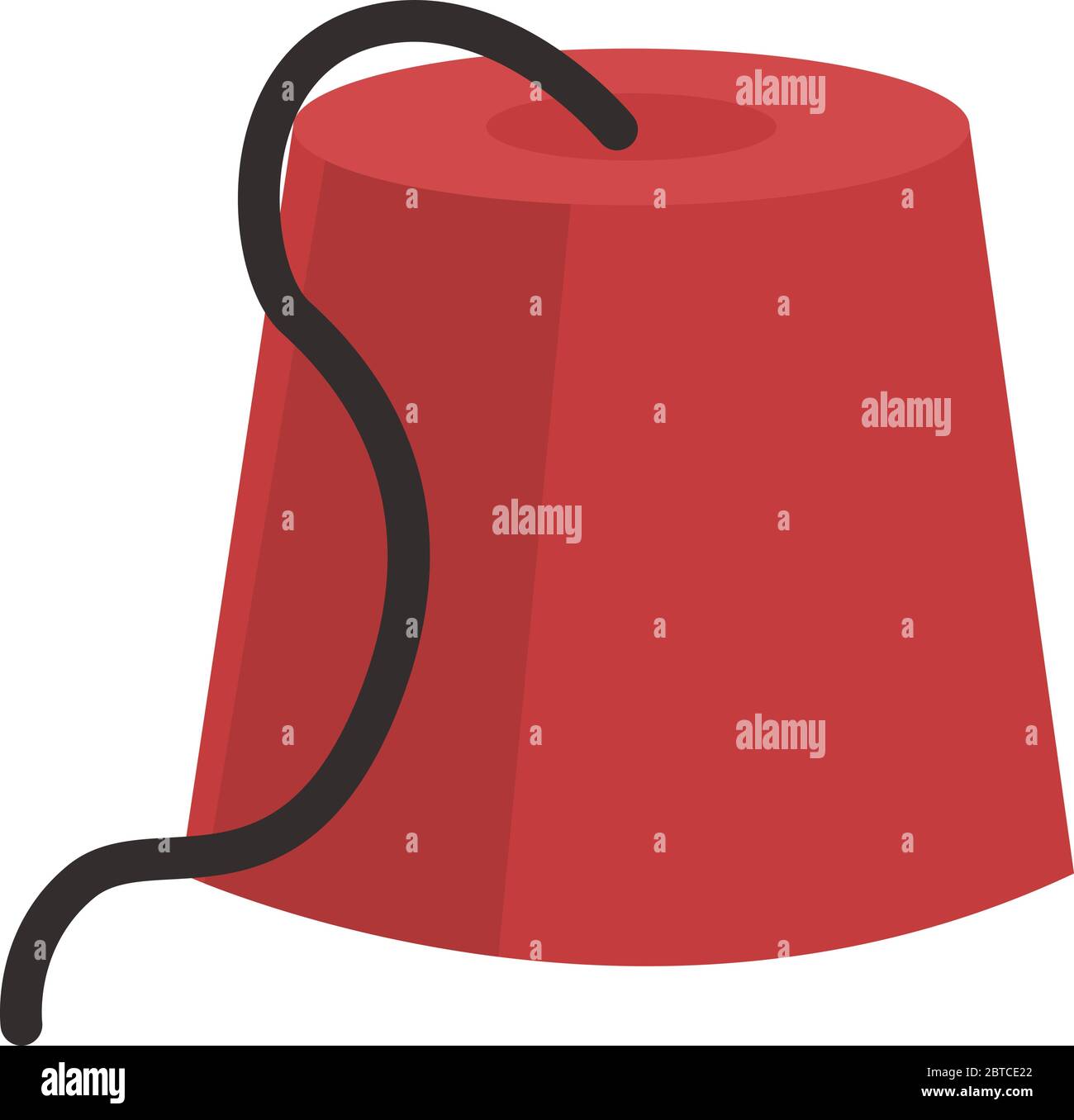 Turkish hat, illustration, vector on white background Stock Vector ...