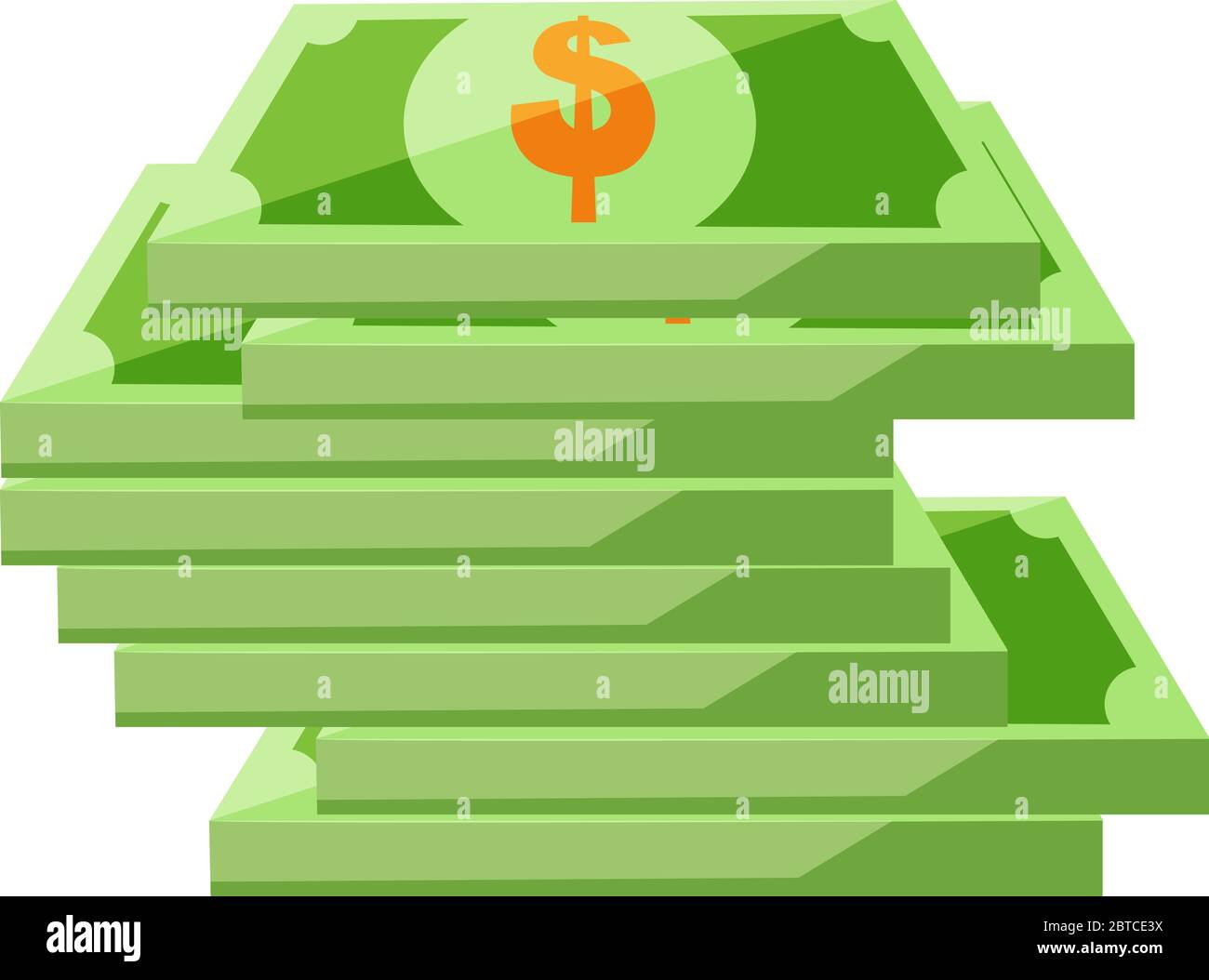 Paper money, illustration, vector on white background Stock Vector ...
