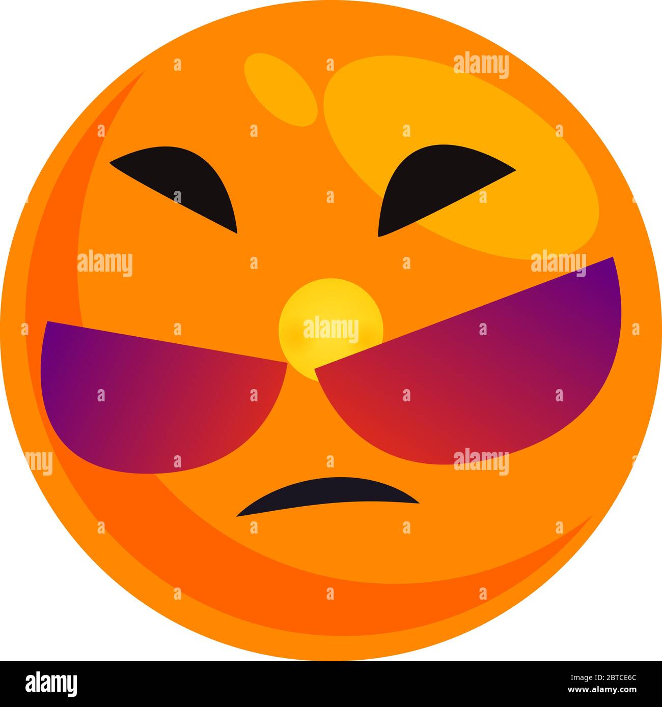 Evil smiley, illustration, vector on white background Stock Vector ...