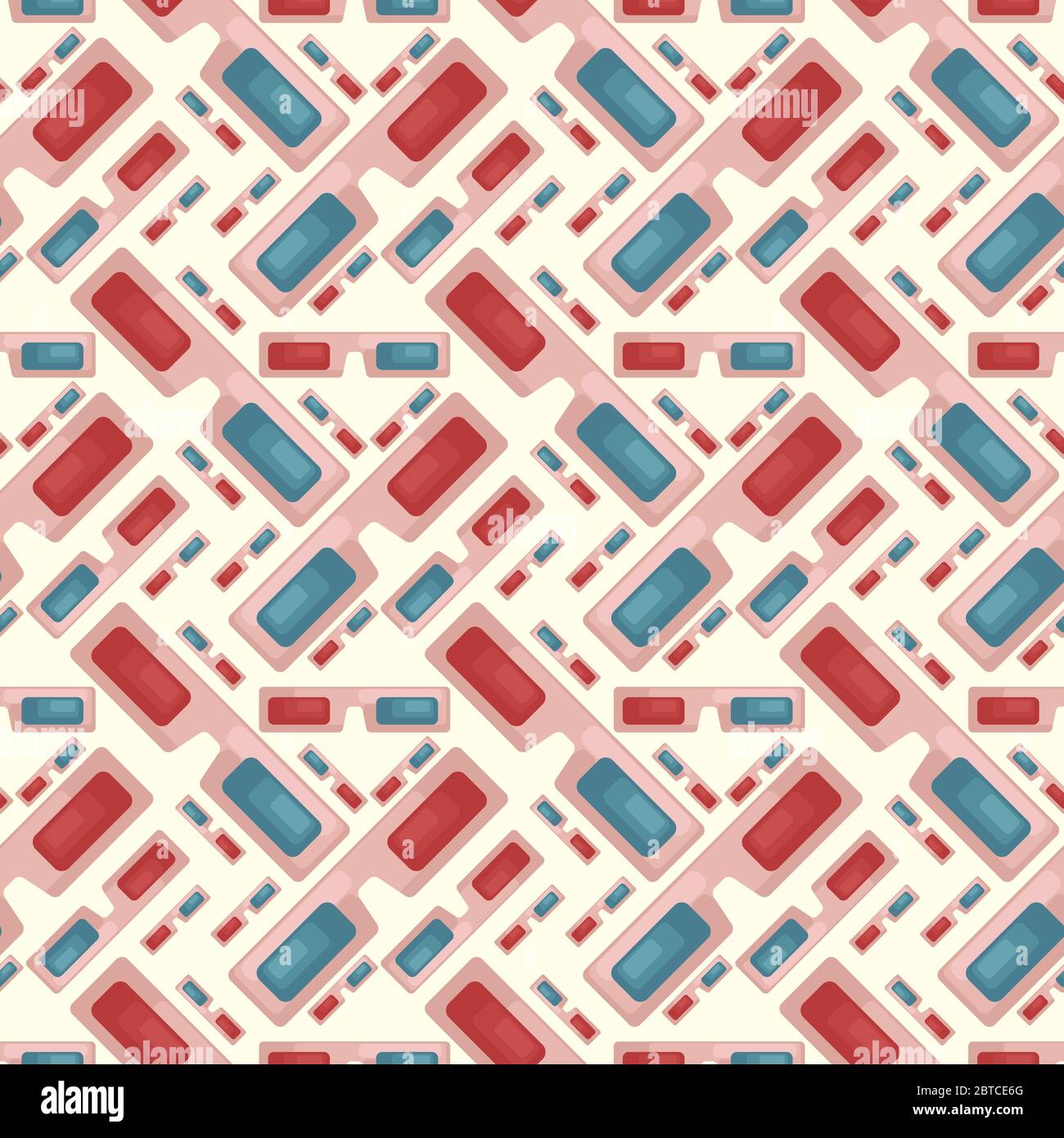 3D glasses pattern , illustration, vector on white background Stock ...