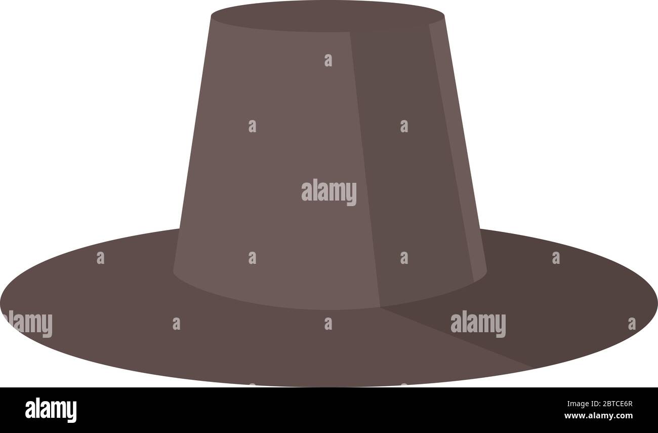 Man black hat, illustration, vector on white background Stock Vector ...