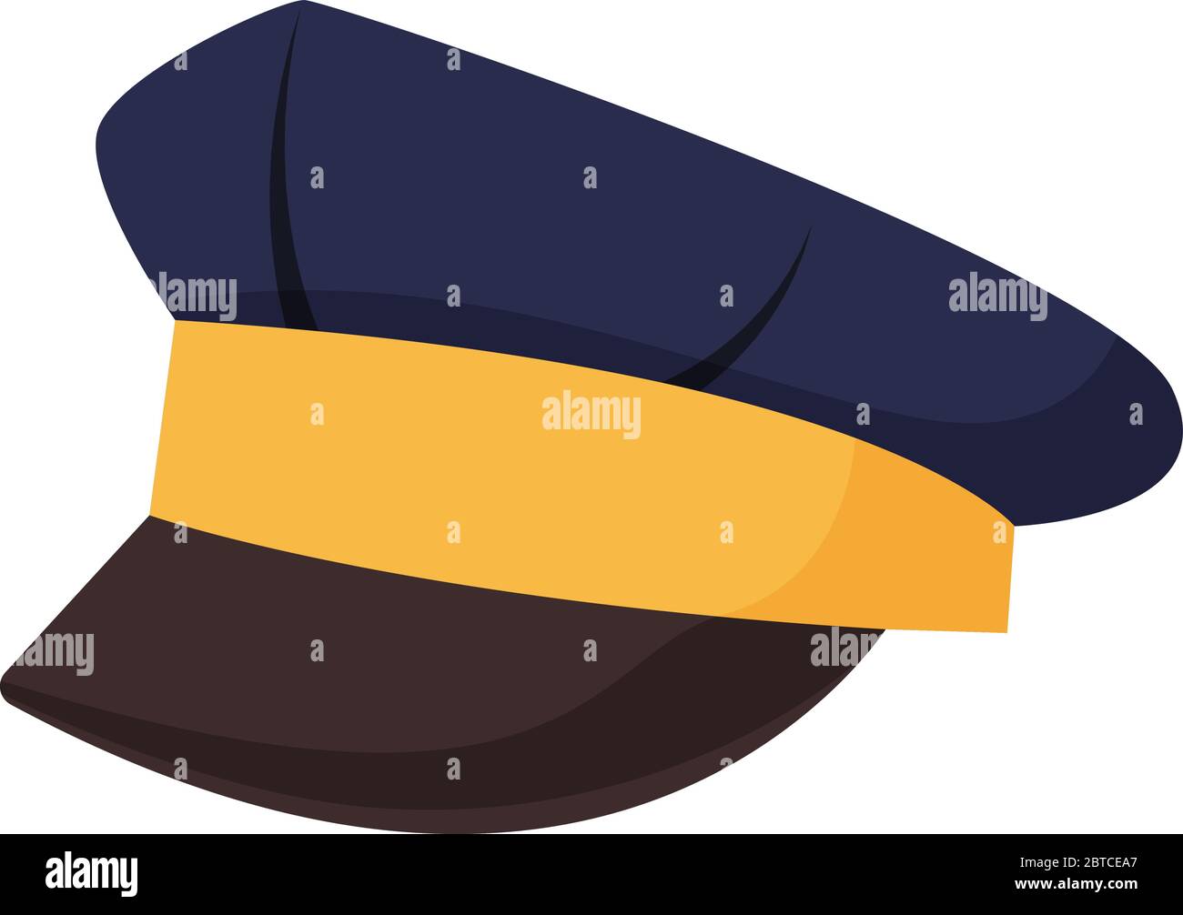 Police cap, illustration, vector on white background Stock Vector Image ...