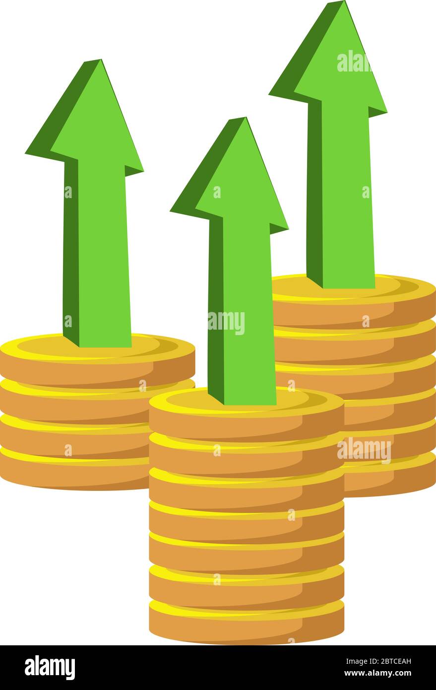 Economy growth, illustration, vector on white background Stock Vector ...