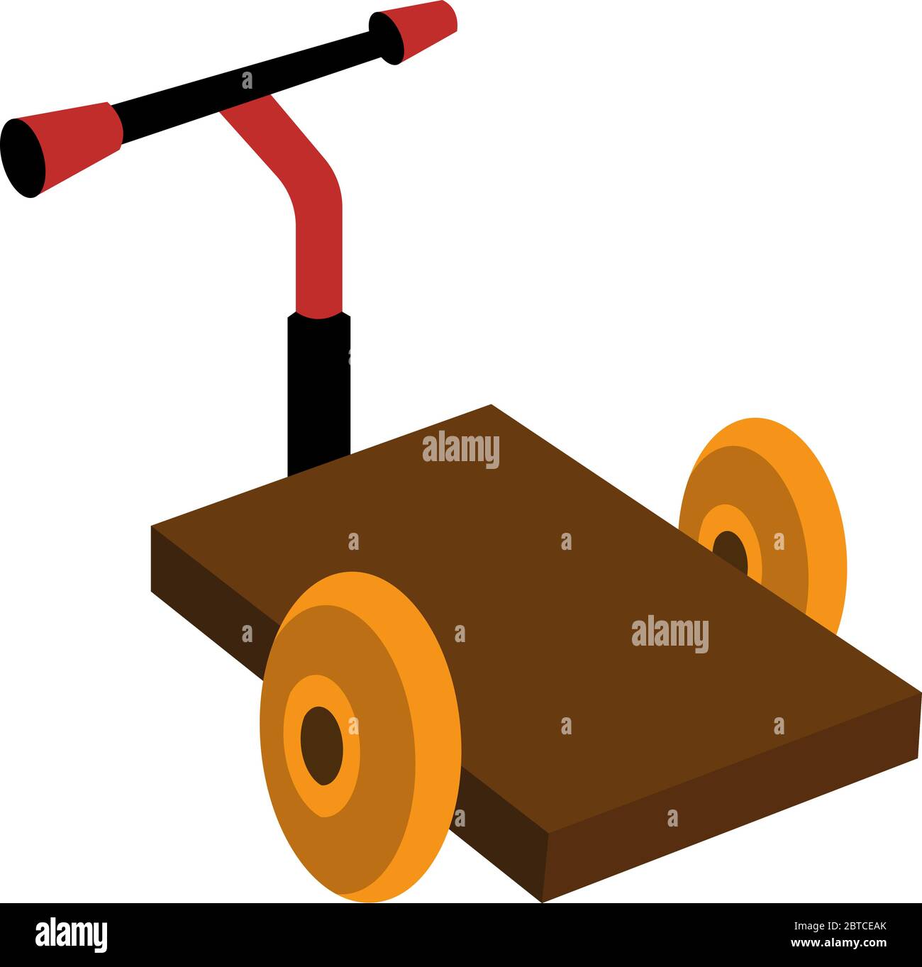 Loading trolley, illustration, vector on white background Stock Vector ...