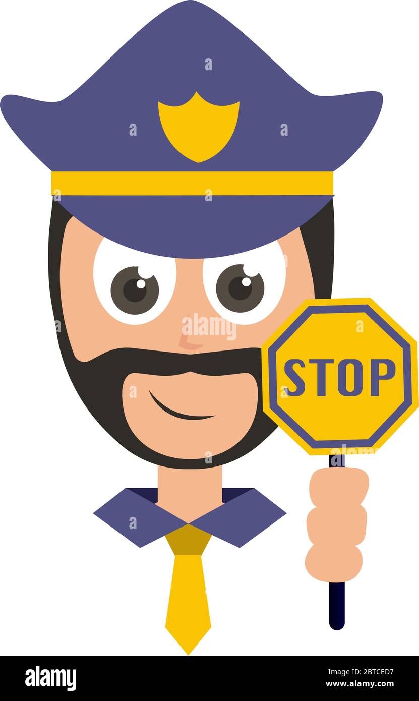 Patrol officer vector vectors hi-res stock photography and images - Alamy