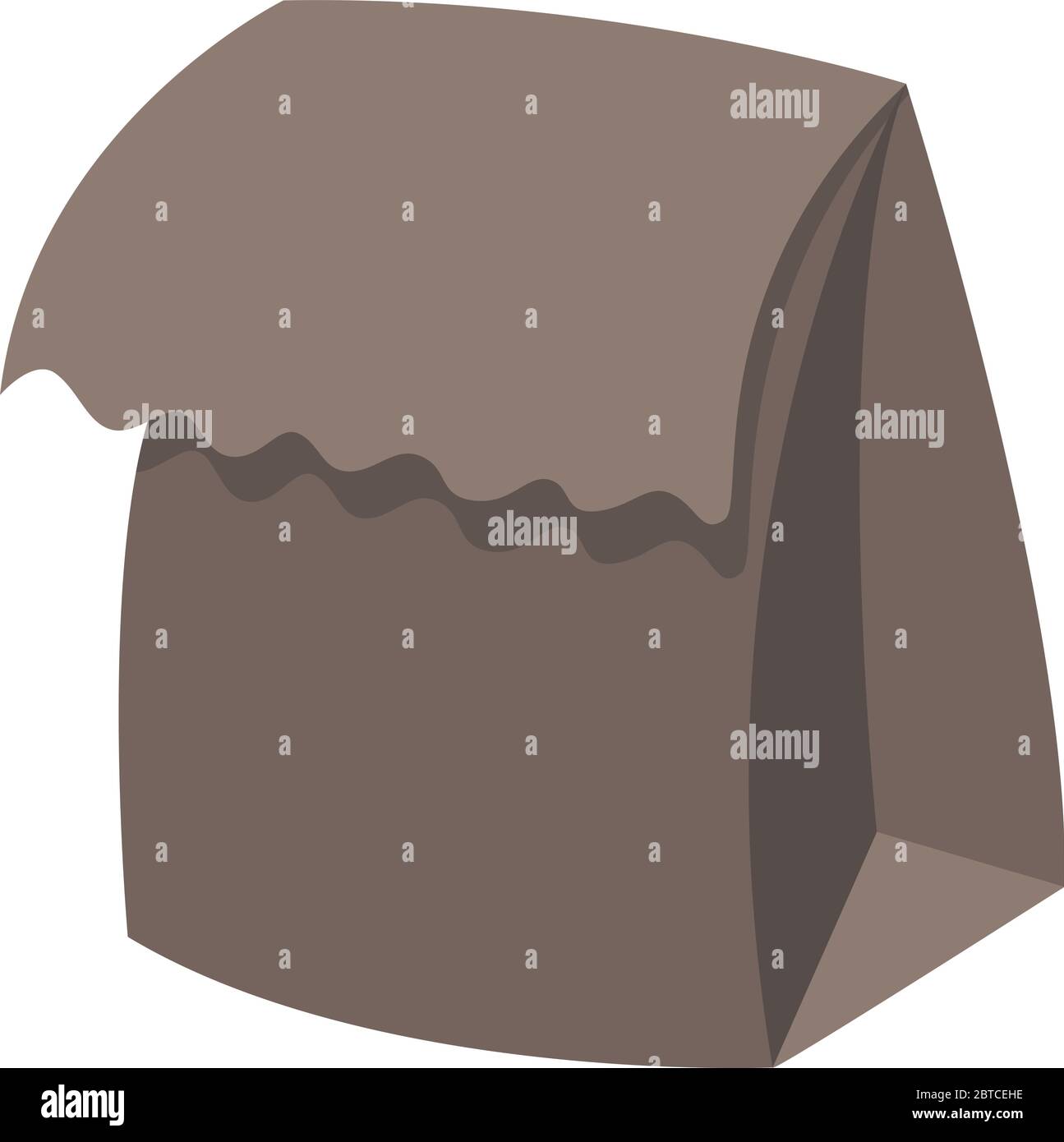 Paper bag, illustration, vector on white background Stock Vector Image ...