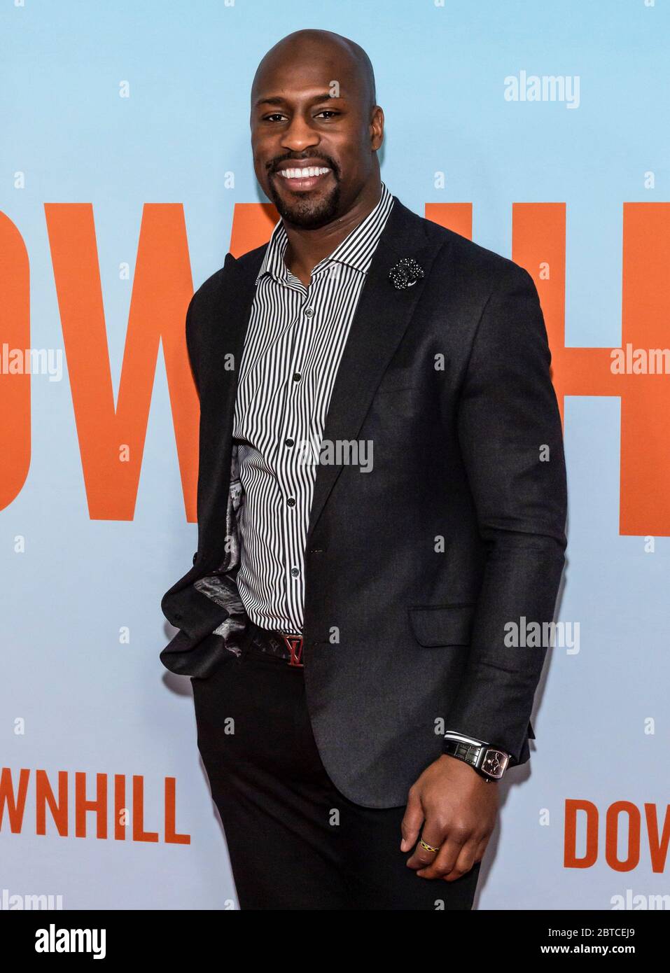 New York, NY - Feb 12, 2020: Vernon Davis attends the premiere of ...