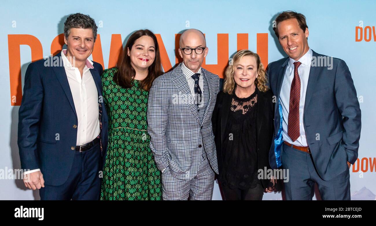 New York, NY - Feb 12, 2020: Anthony Bregman, Stefani Azpiazu, Jim Rash ...