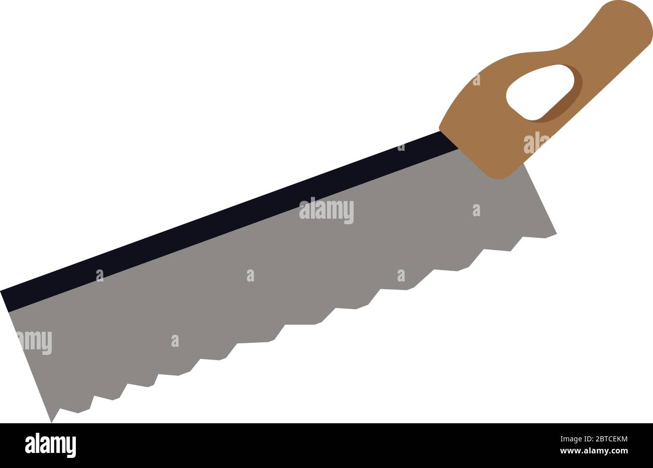 Hand saw, illustration, vector on white background Stock Vector Image ...