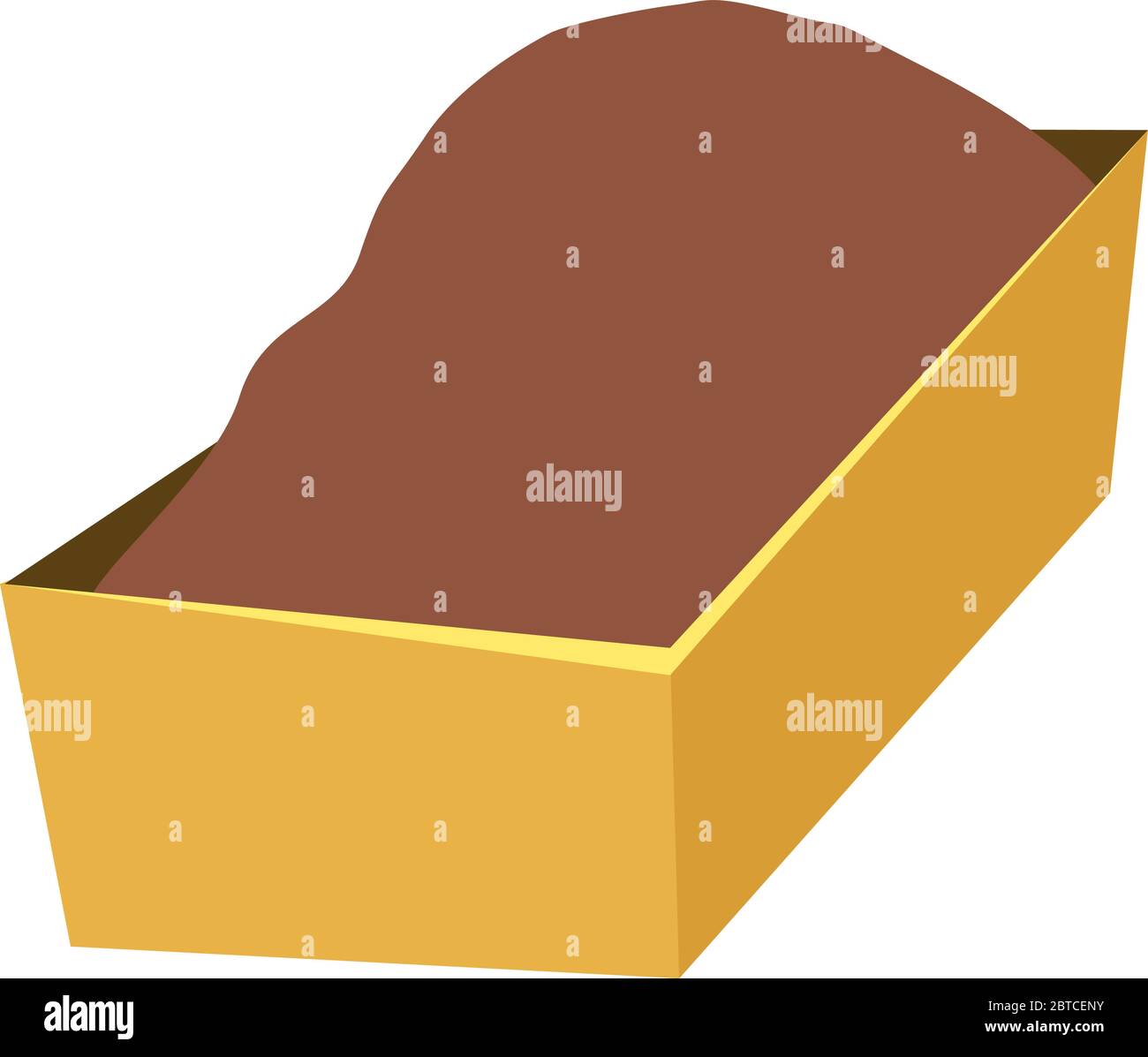 Soil carrier, illustration, vector on white background Stock Vector ...