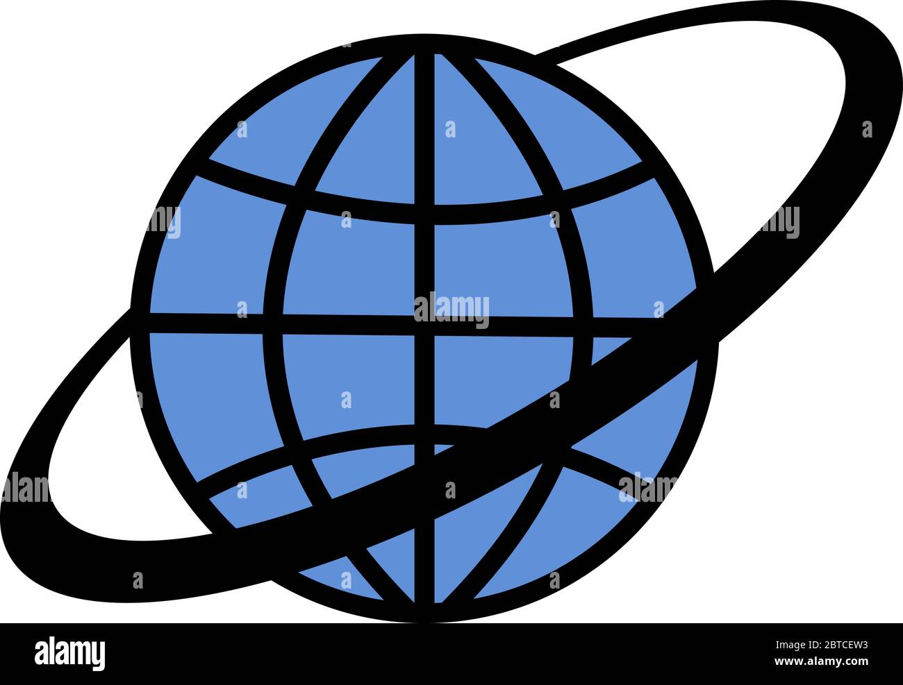 Globalization globe, illustration, vector on white background Stock ...