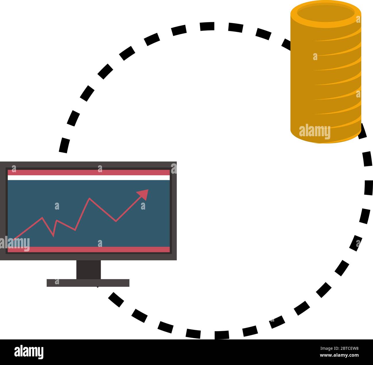 Vector illustration graph icon hi-res stock photography and images - Alamy
