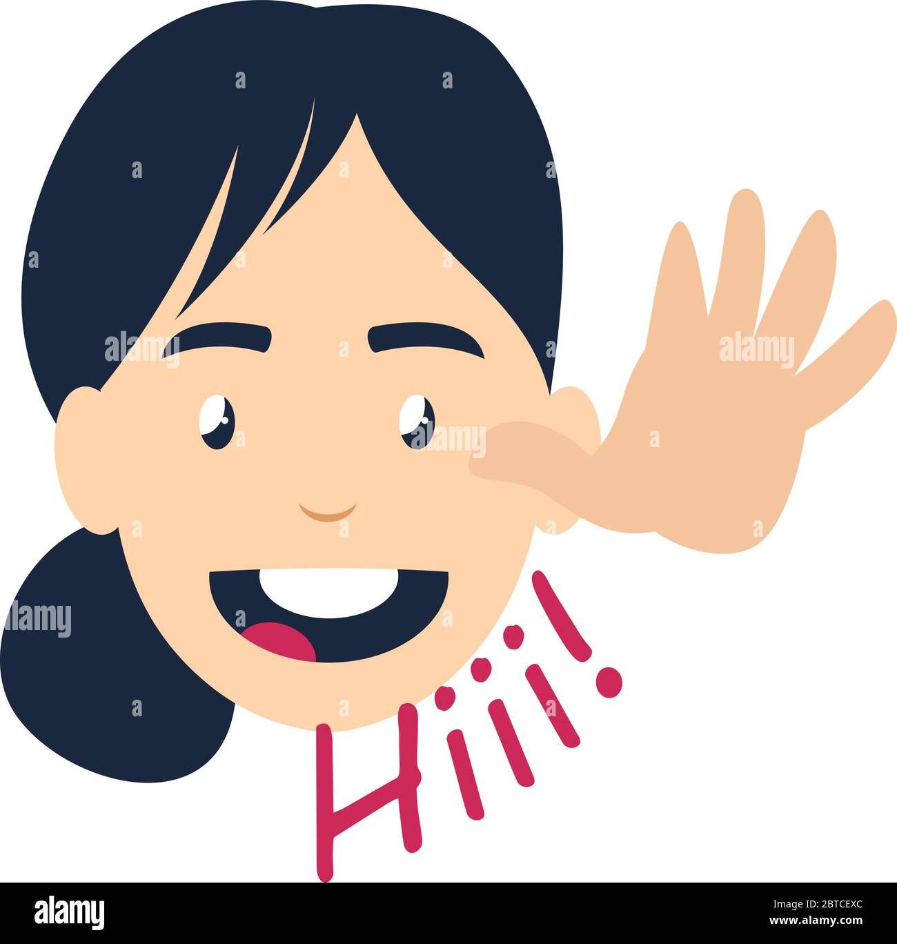 Young people saying hello Cut Out Stock Images & Pictures - Alamy