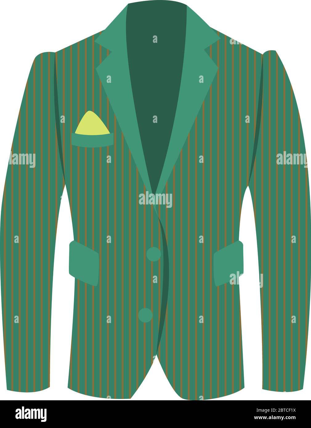 Green man jacket, illustration, vector on white background Stock Vector ...