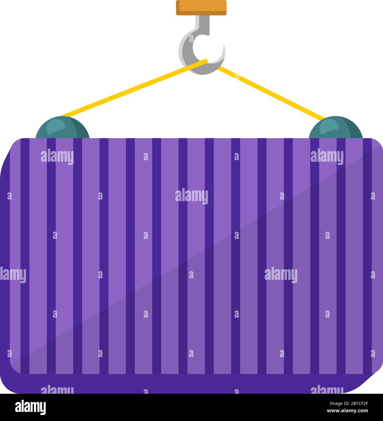 Big shipping container, illustration, vector on white background Stock ...