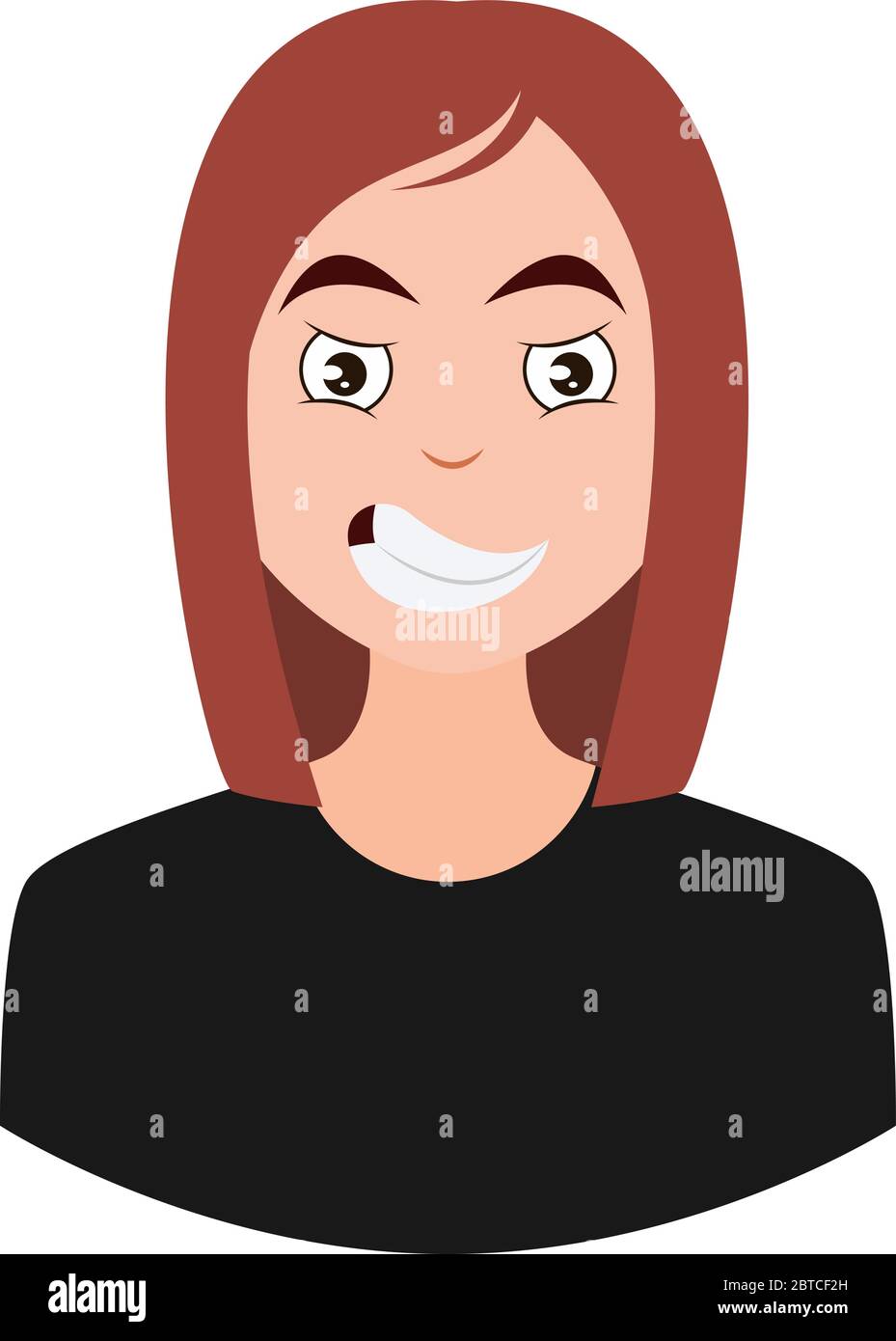 Confident girl, illustration, vector on white background Stock Vector ...