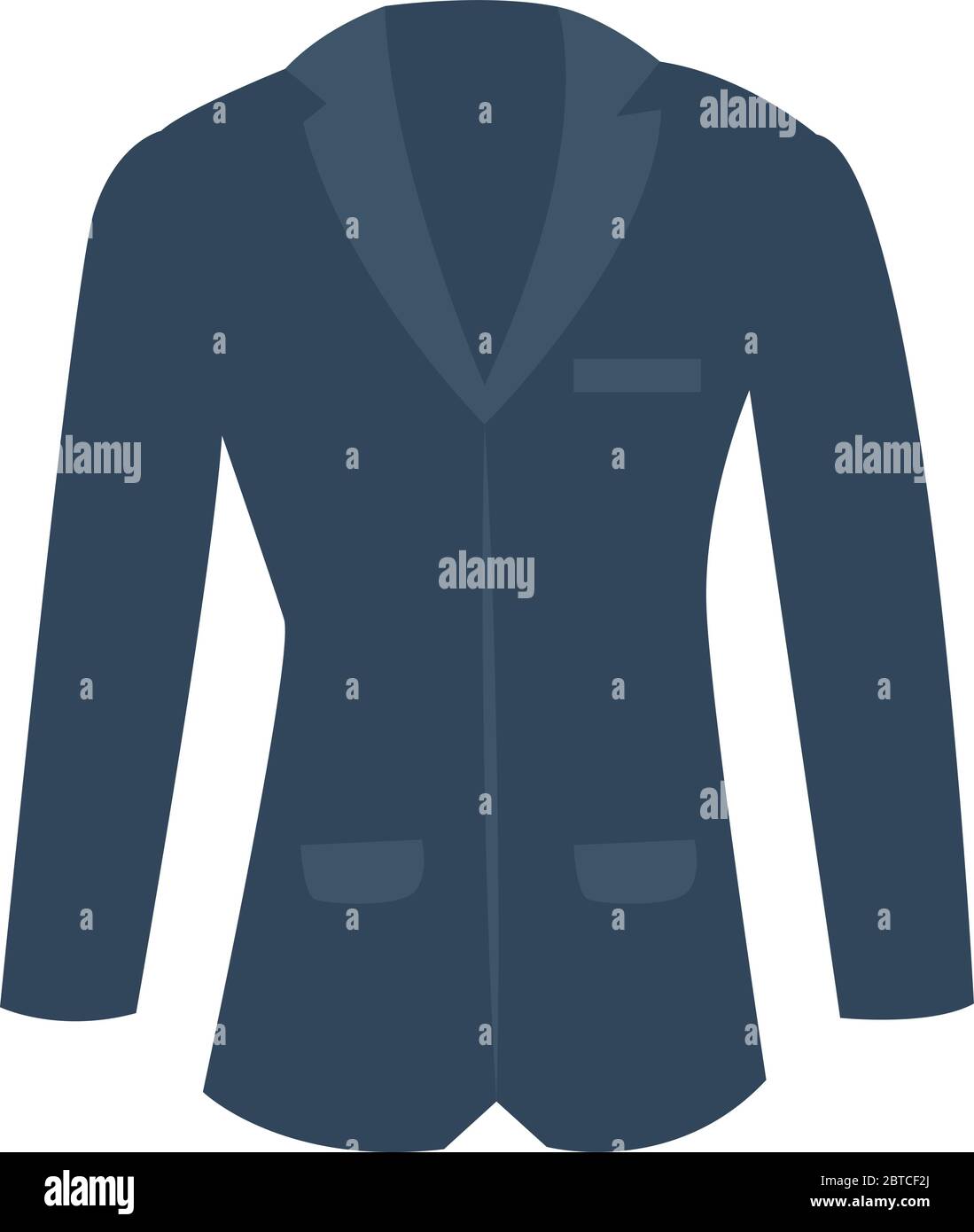 Blue man suit, illustration, vector on white background Stock Vector ...