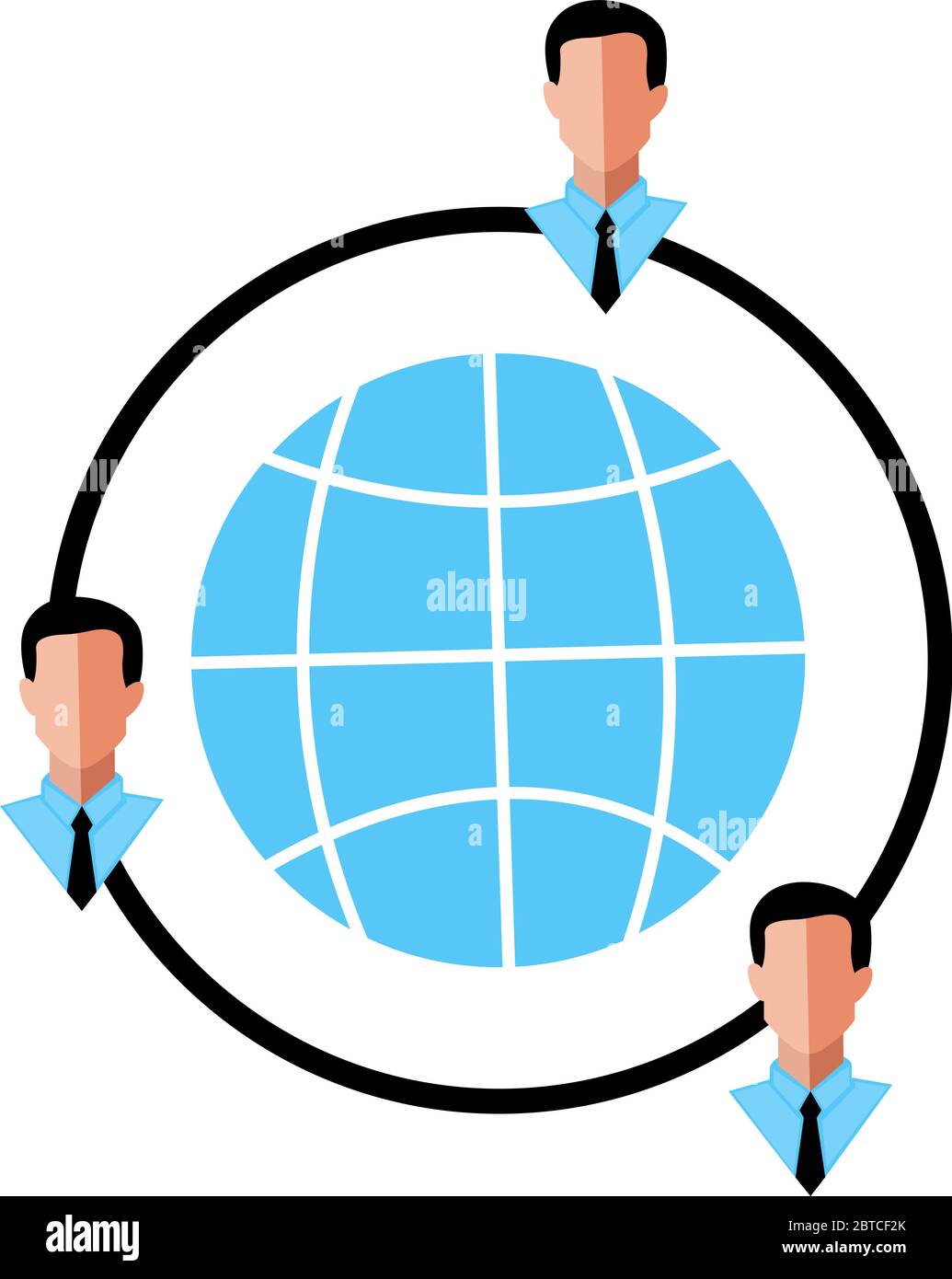 Globalization logo, illustration, vector on white background Stock ...