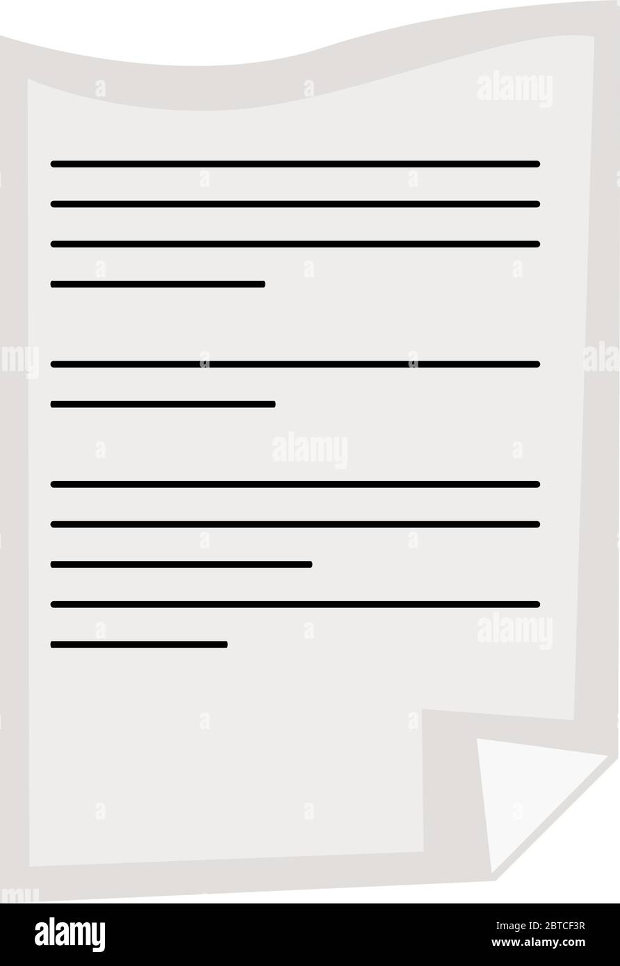 Notes on paper, illustration, vector on white background Stock Vector ...