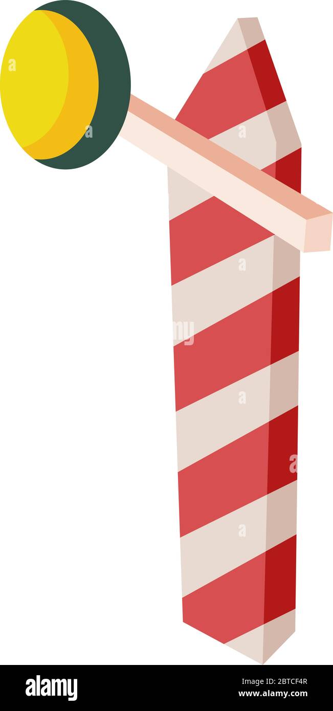 Warning light on barrier Stock Vector Images - Alamy