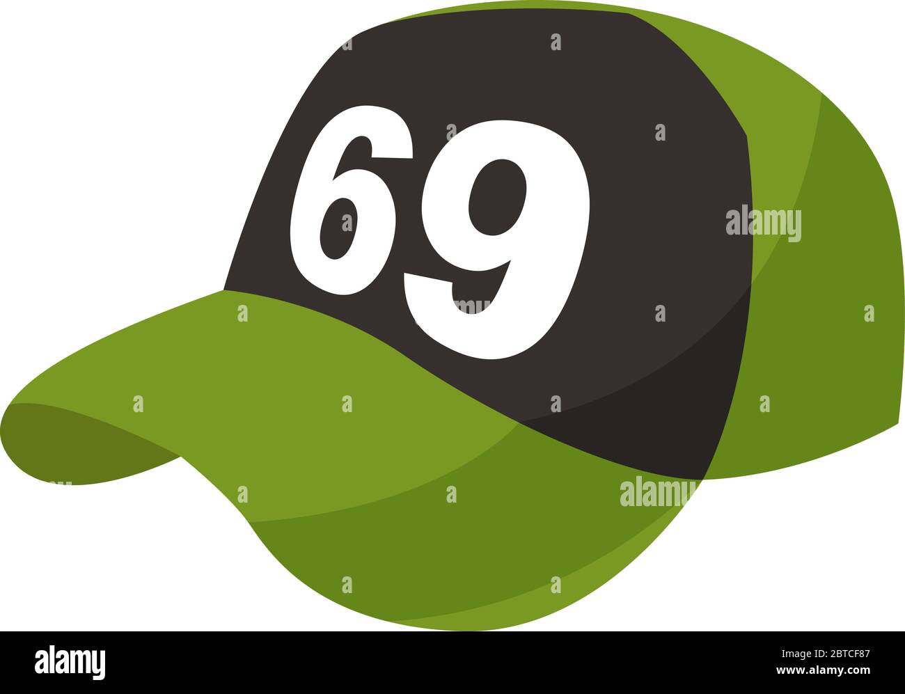 Green cap, illustration, vector on white background Stock Vector Image ...