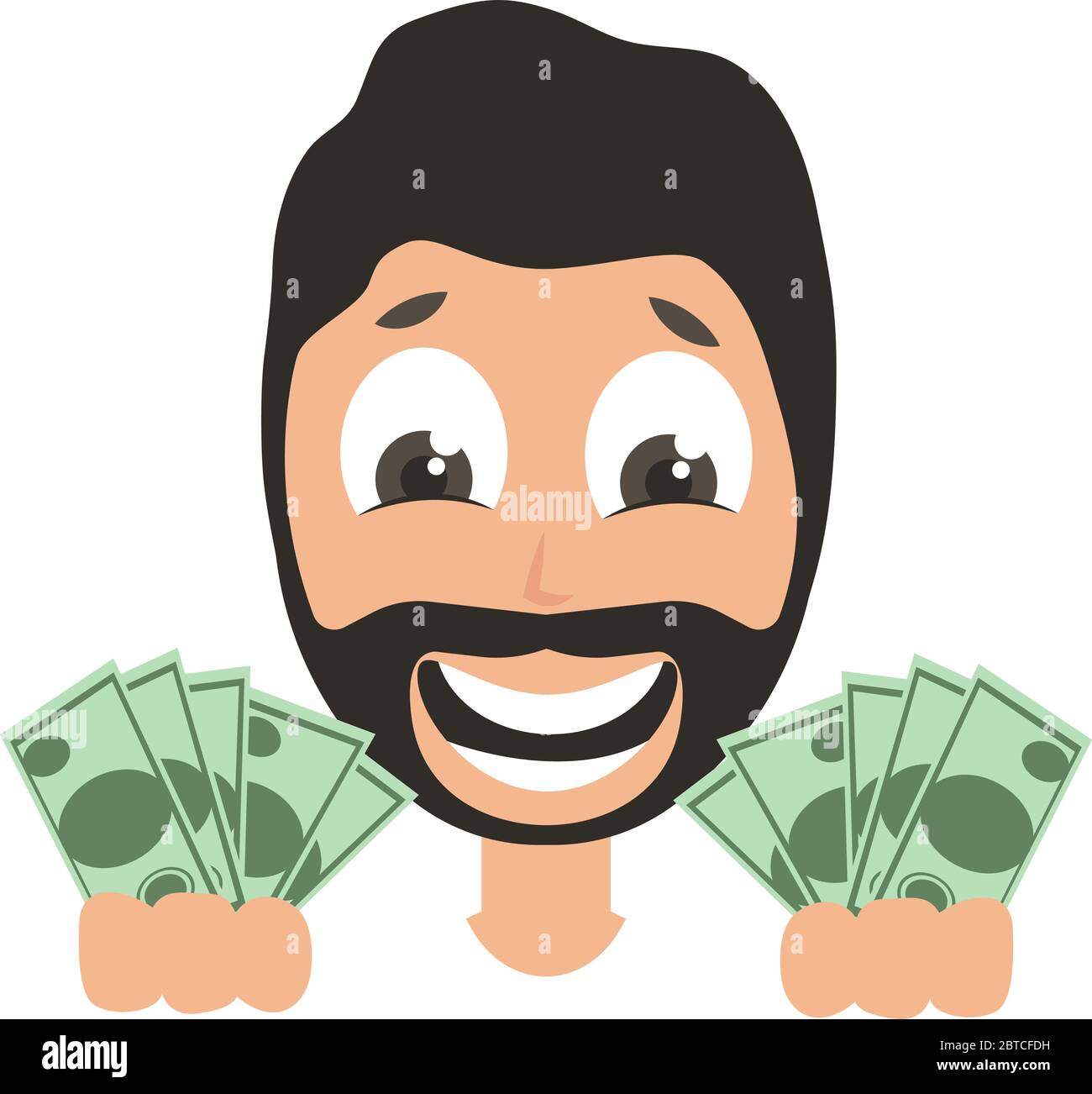 Business man showing money Stock Vector Images - Alamy