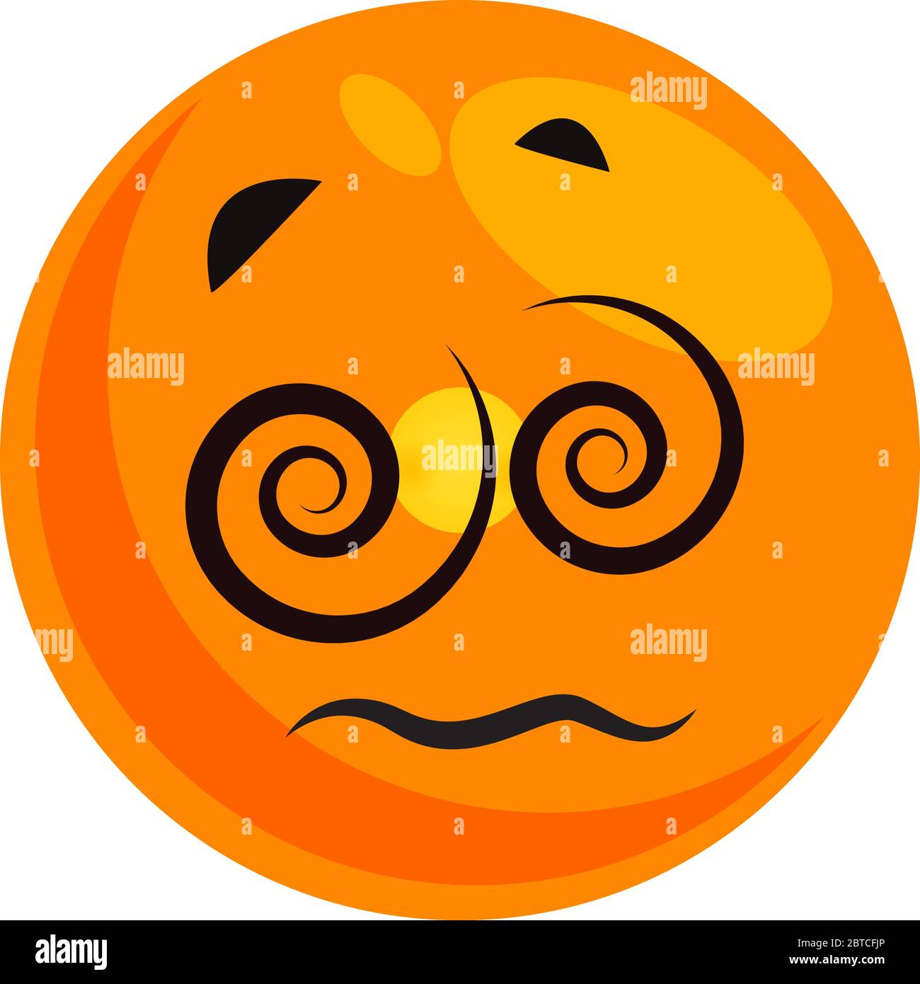 Dizzy emoji, illustration, vector on white background Stock Vector ...