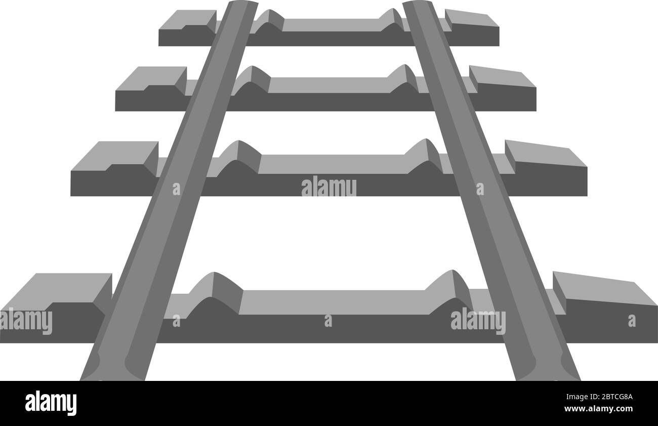 Train track illustration hi-res stock photography and images - Alamy