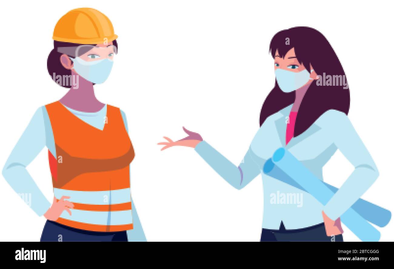 Cartoon engineer builder blueprints hi-res stock photography and images ...