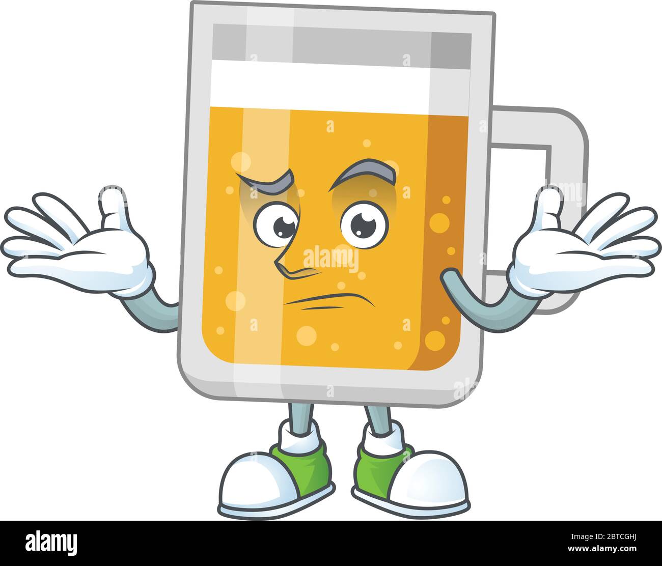 A cartoon image of glass of beer in smirking face Stock Vector Image ...