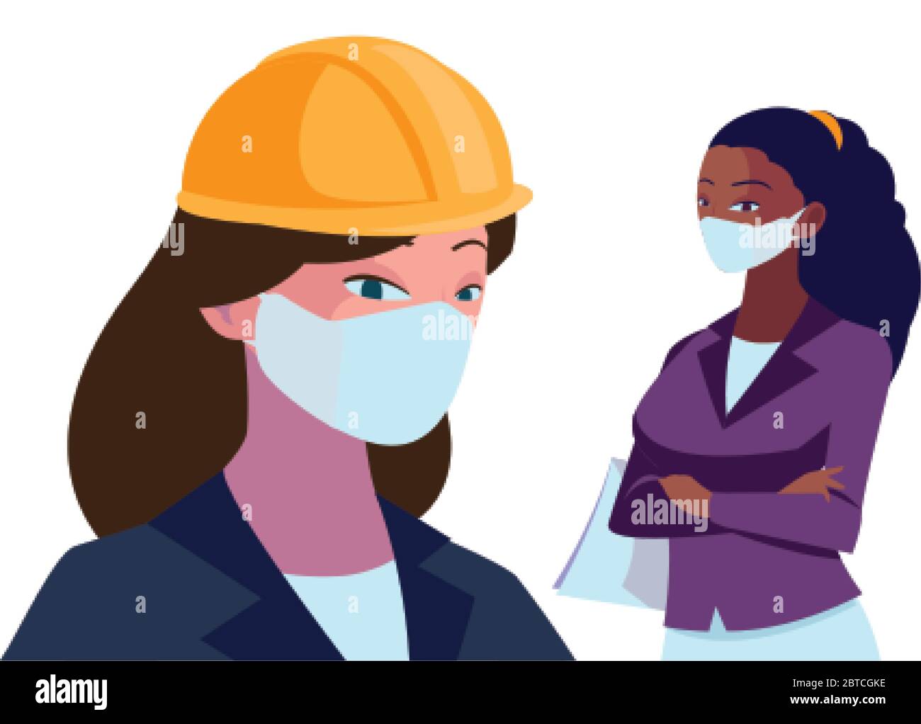 Cartoon engineer builder blueprints Stock Vector Images - Alamy