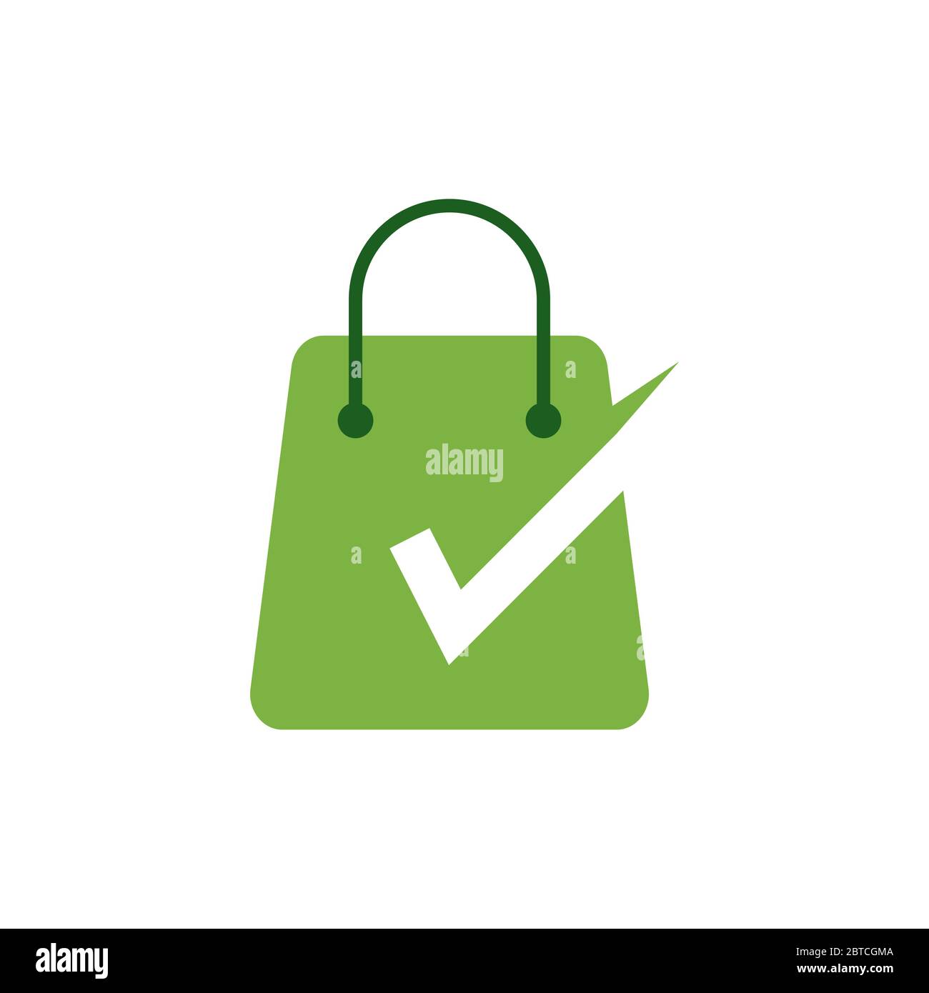 shopping bag check mark vector design template illustration Stock ...