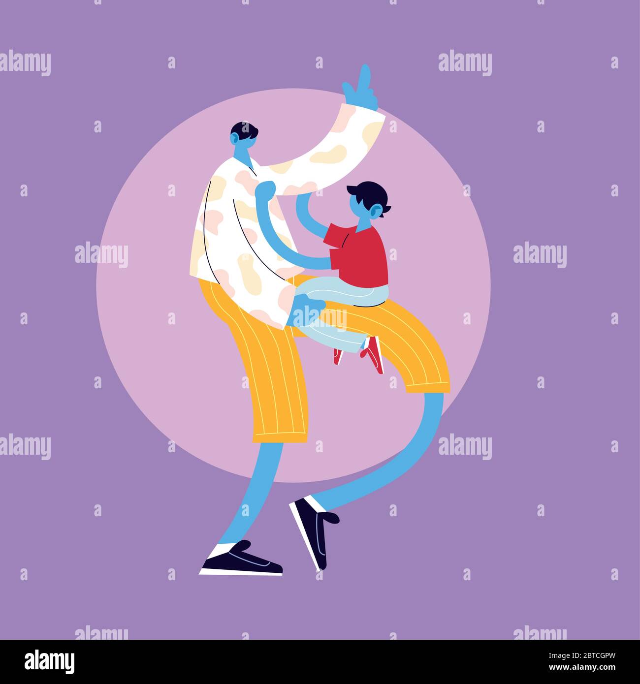Father and son cartoon design, Family relationship and generation theme ...