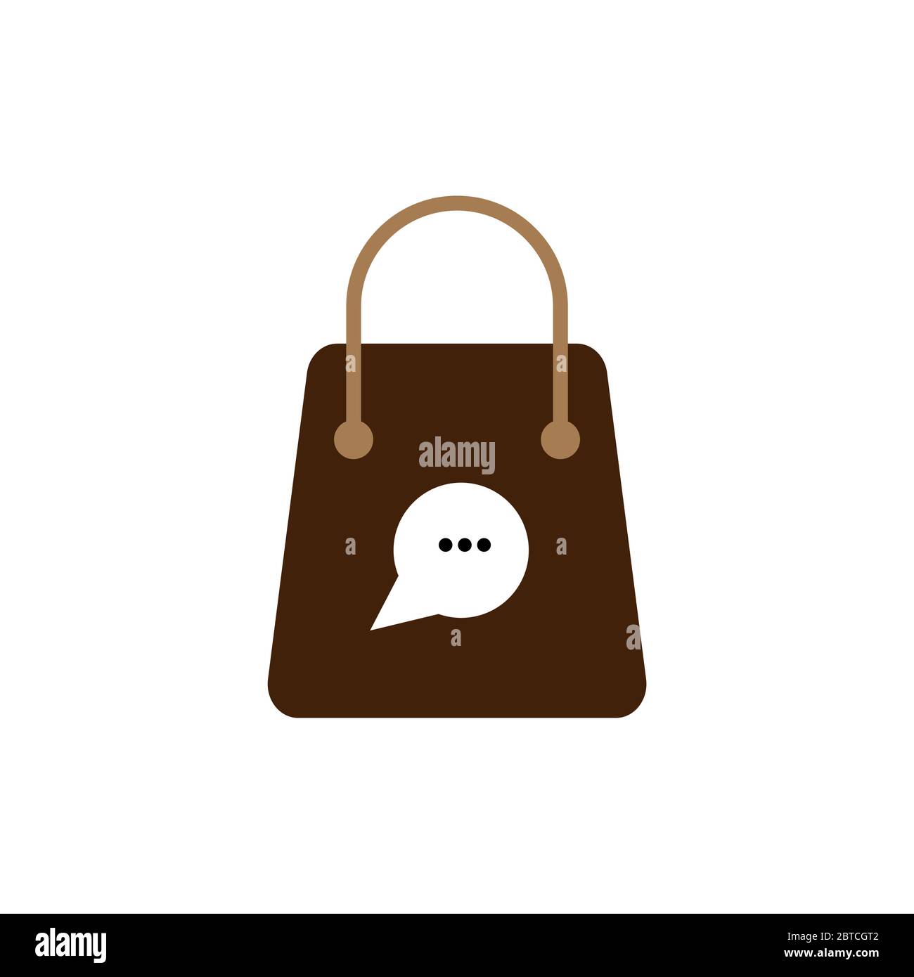 shopping bag chat vector design template illustration Stock Vector ...