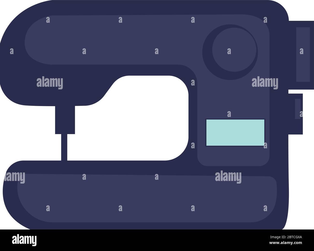 Sewing machine, illustration, vector on white background Stock Vector ...