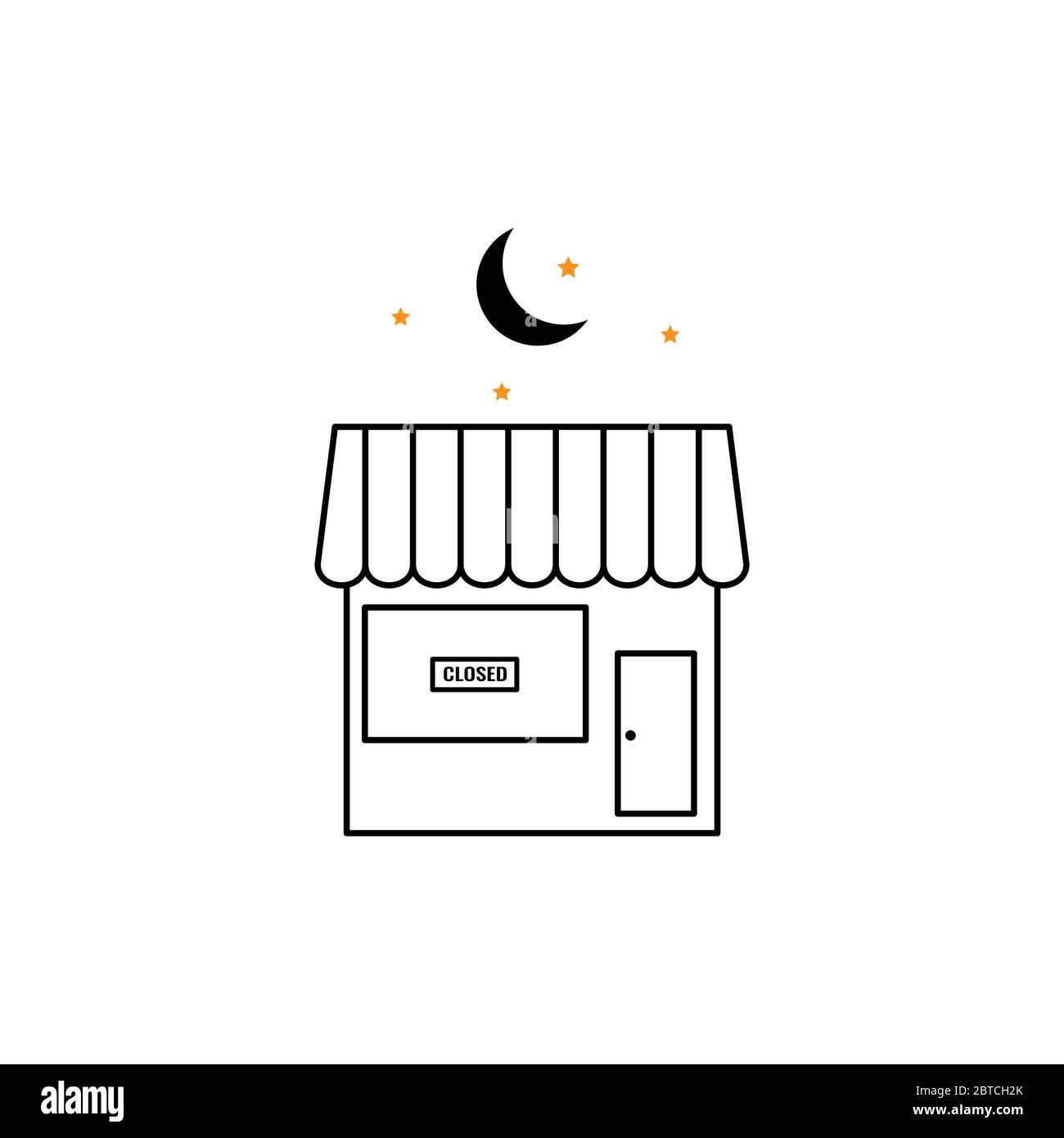 store closed vector design template illustration Stock Vector Image ...