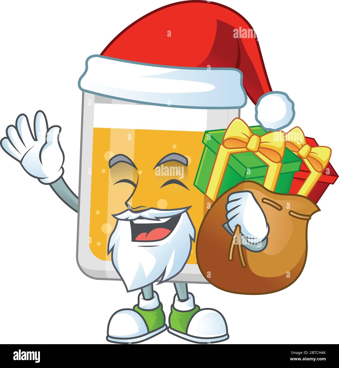 Santa drunk illustration Stock Vector Images - Alamy