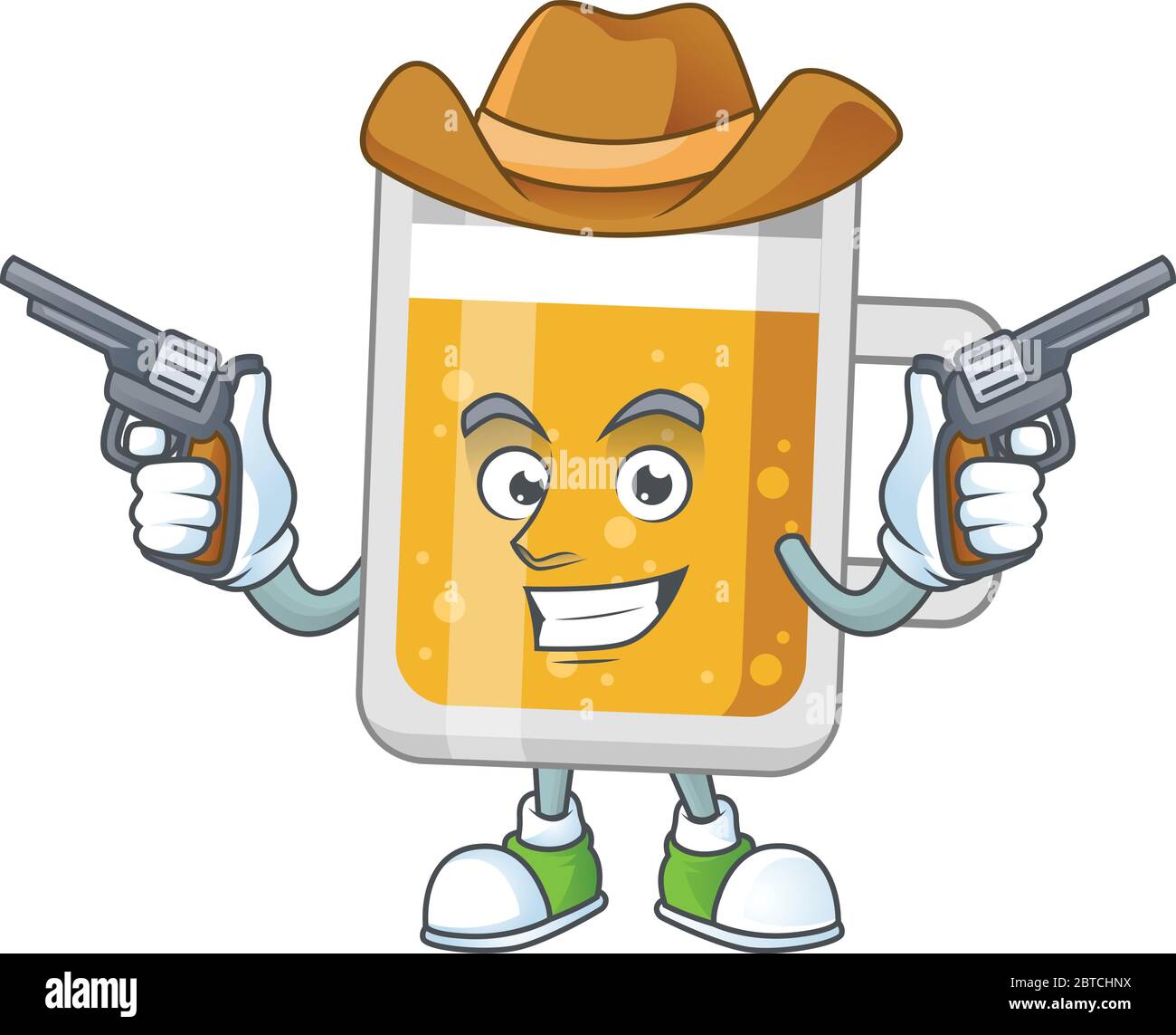 Cowboy drinking beer Stock Vector Images - Alamy