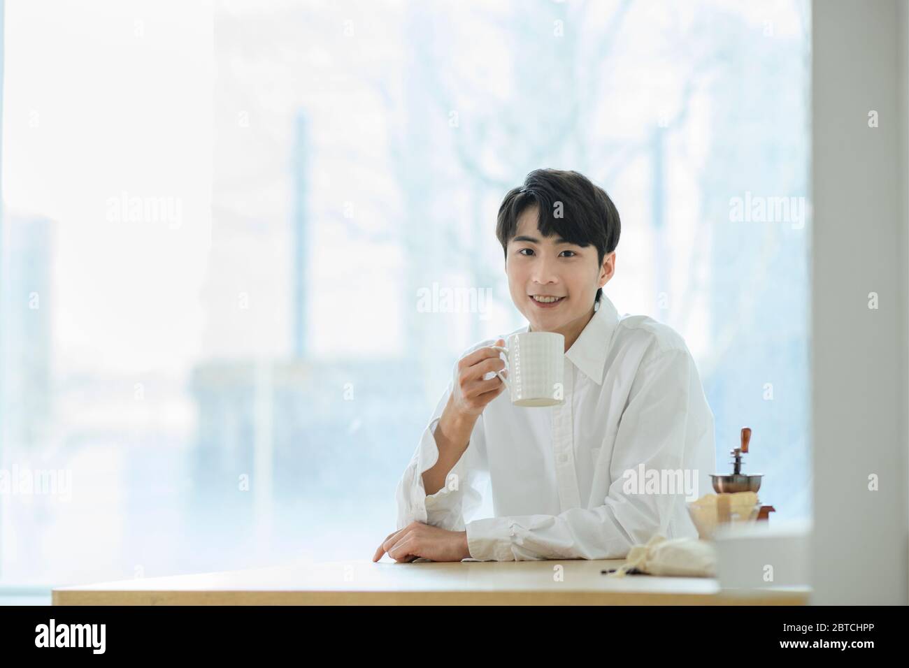 Single life concept, young cheerful Asian man's daily life 163 Stock ...
