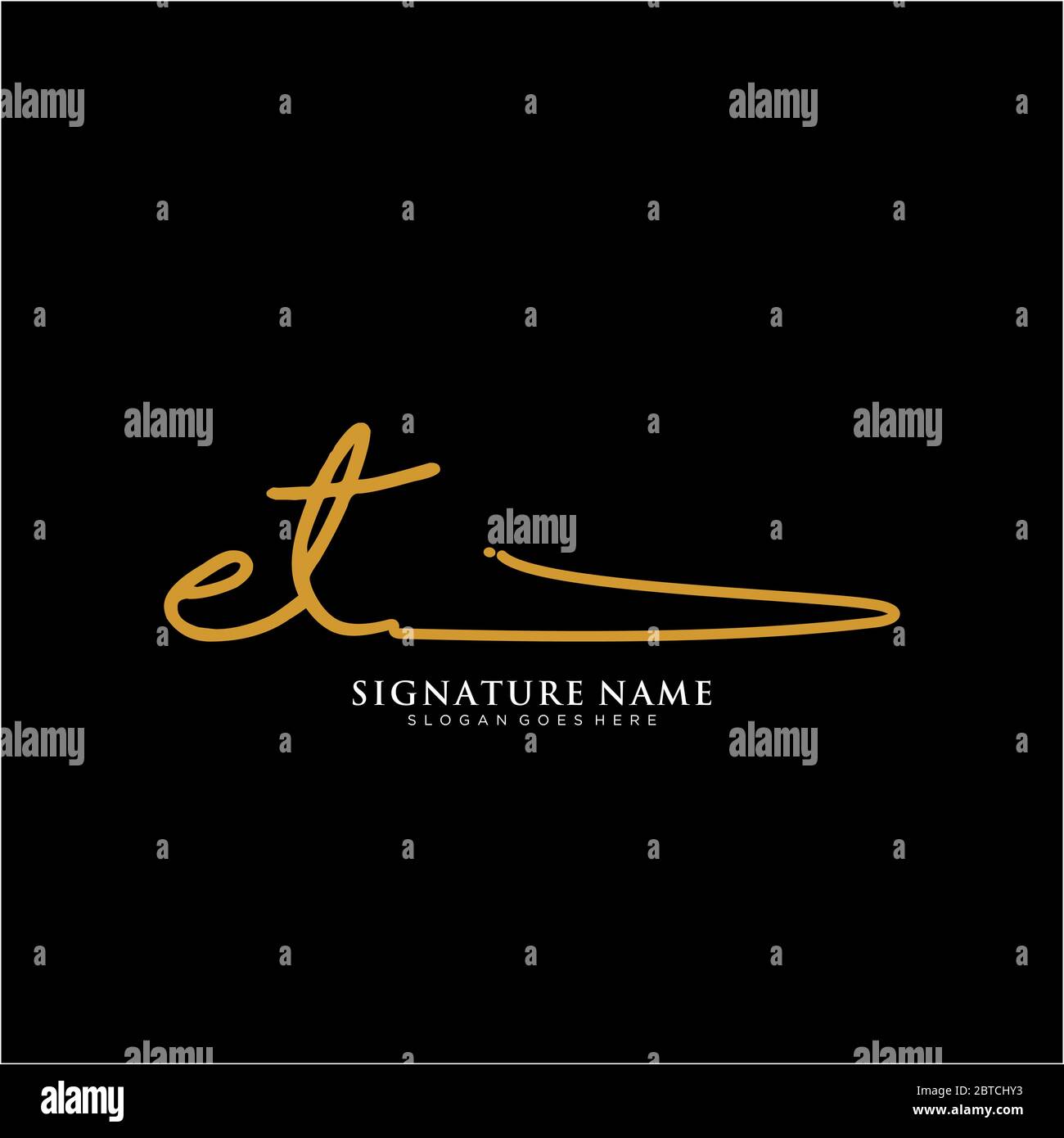Et initials logo hi-res stock photography and images - Alamy