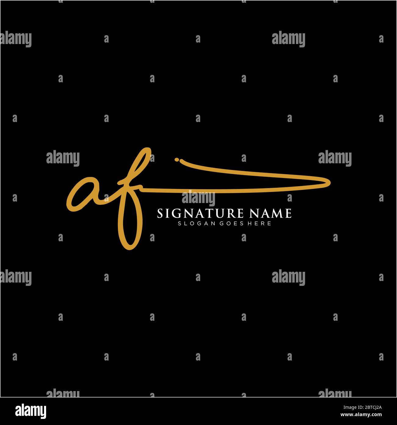 Af initials logo hi-res stock photography and images - Alamy