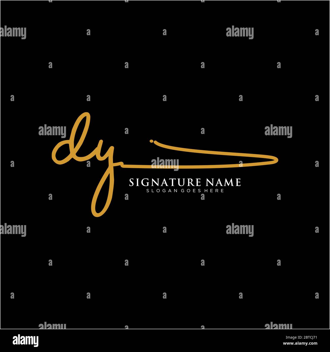 Dy initials logo hi-res stock photography and images - Alamy