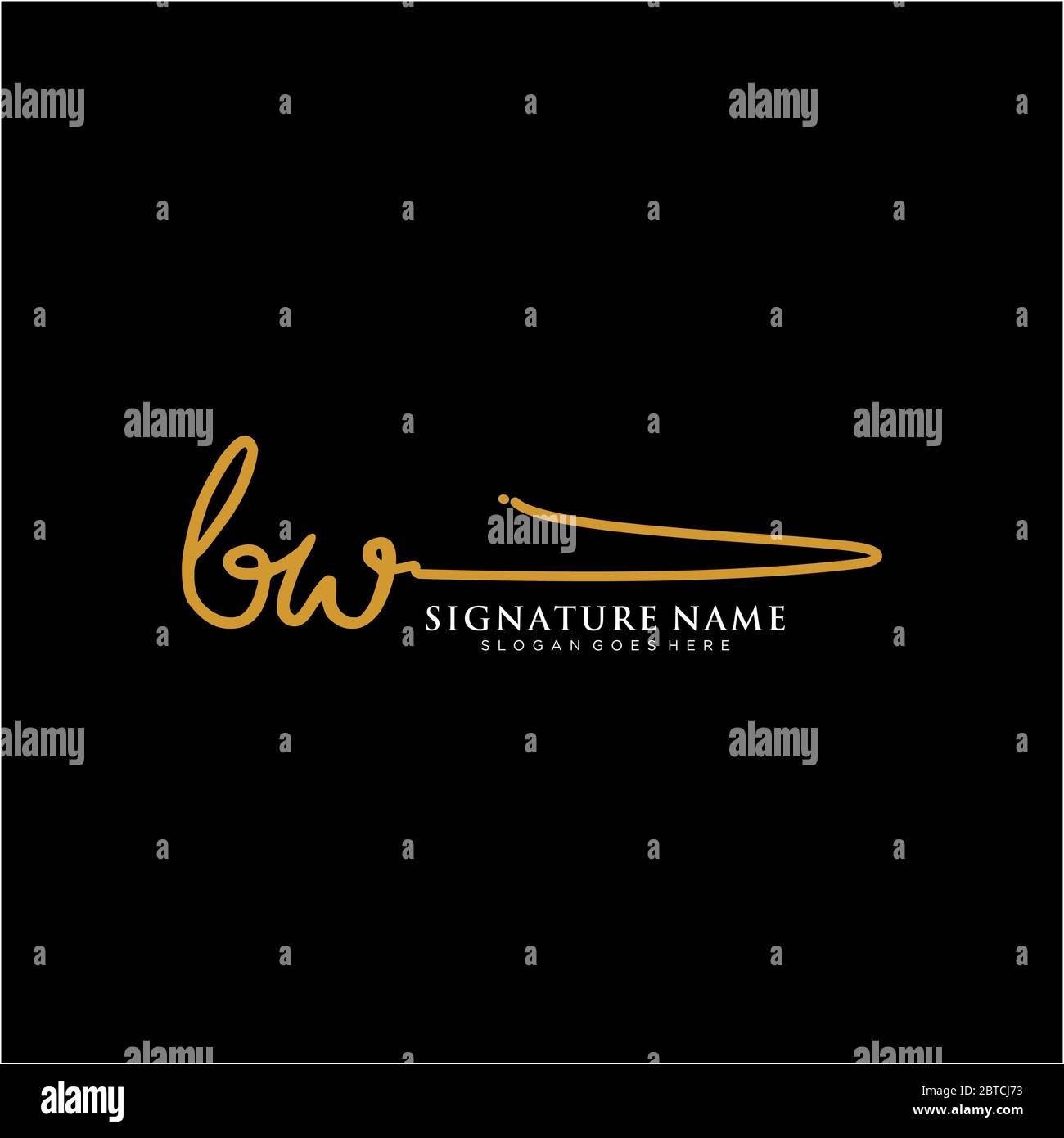 Bw letter logo Stock Vector Images - Alamy