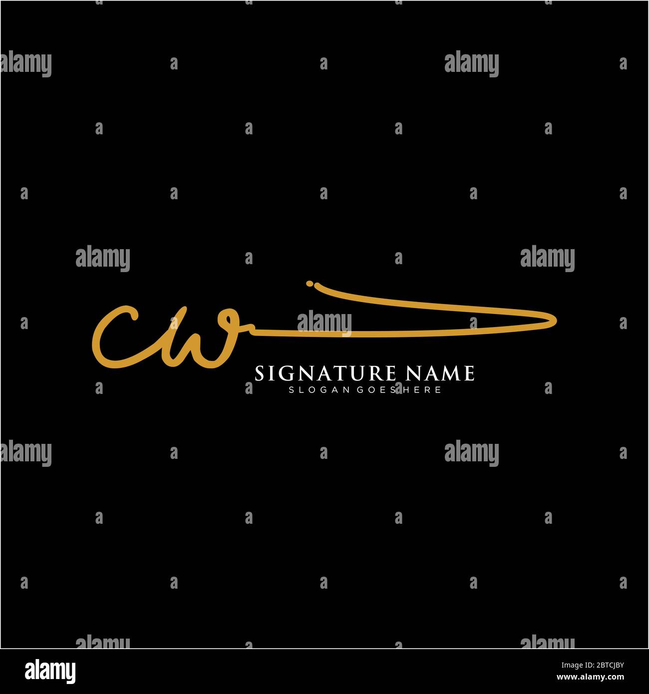 Letter cw logo hi-res stock photography and images - Alamy